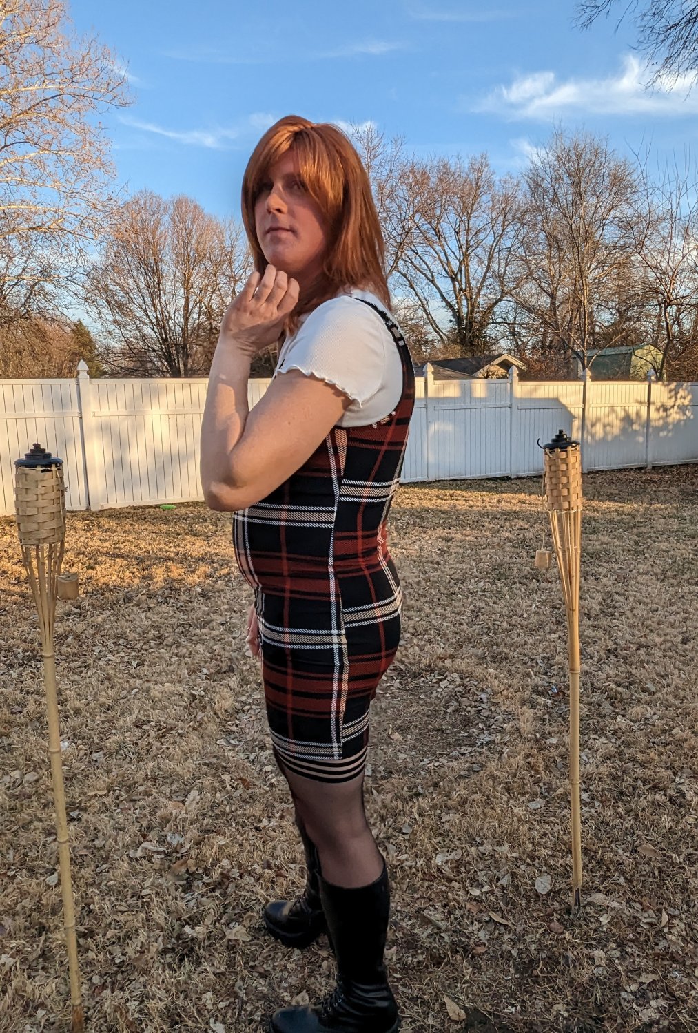 Sissy Ginger Plaid Dress – Hoastie – Adult Gallery Host